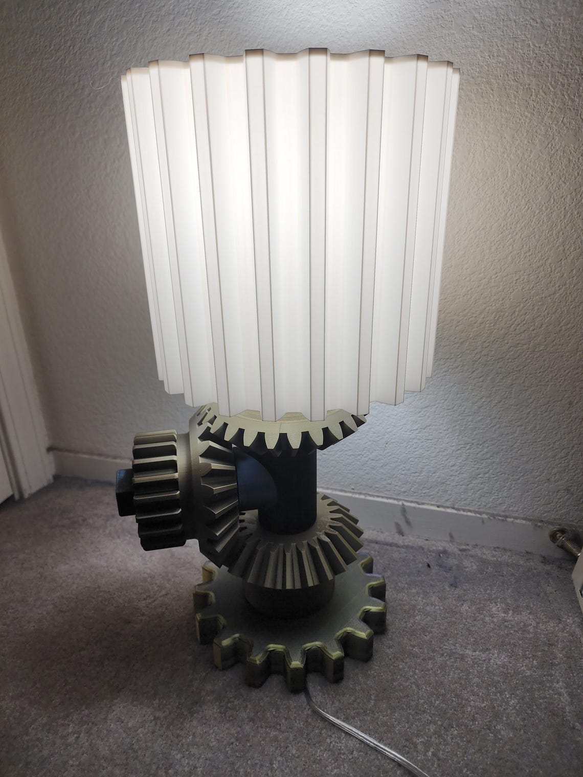 Gear Head Lamp - Industrial Design 21" Table Lamp - Etsy