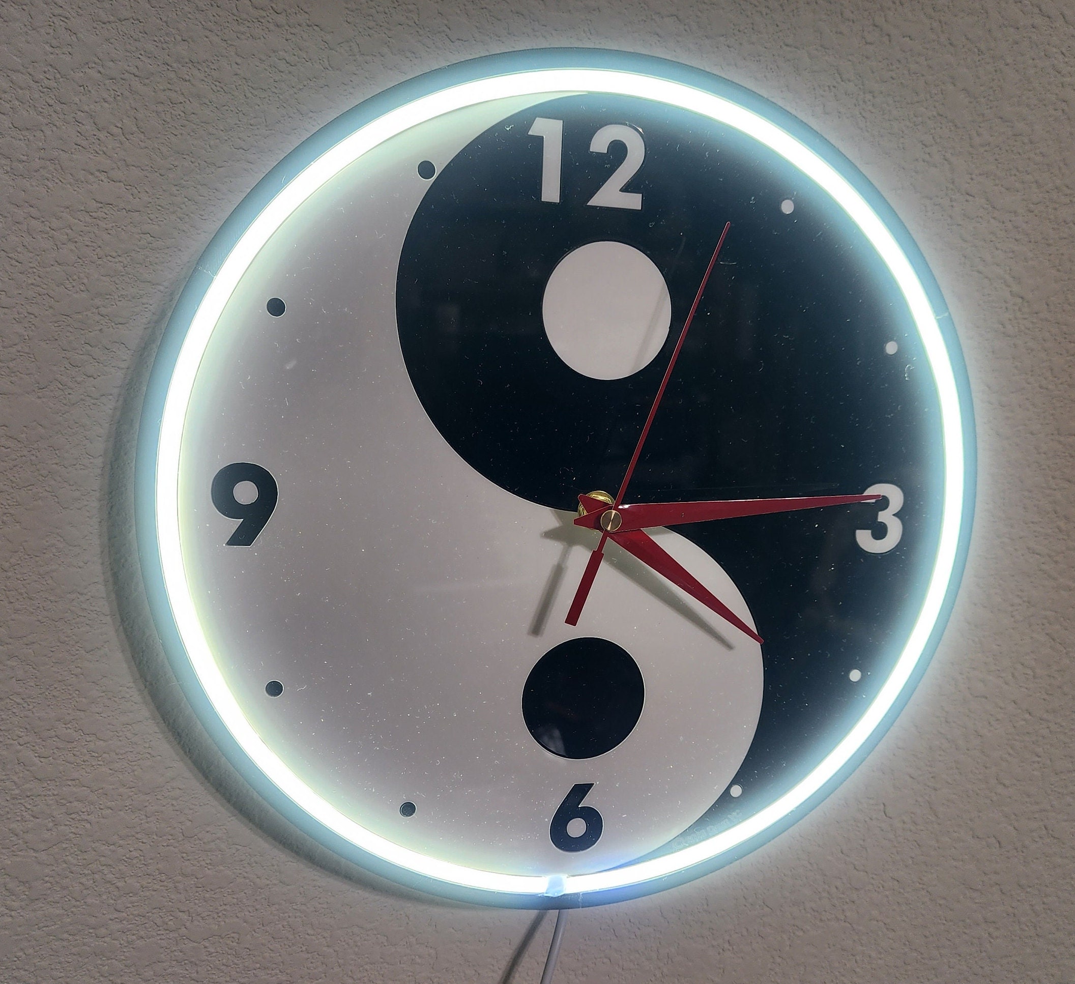 Yin-yang LED Neon Clock - Etsy