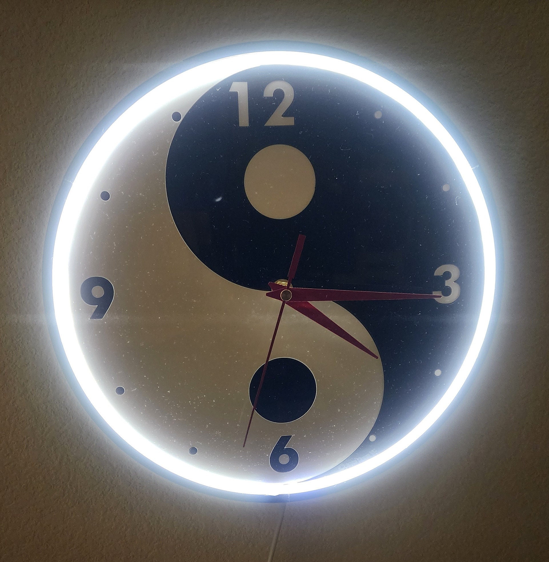 Yin-yang LED Neon Clock - Etsy
