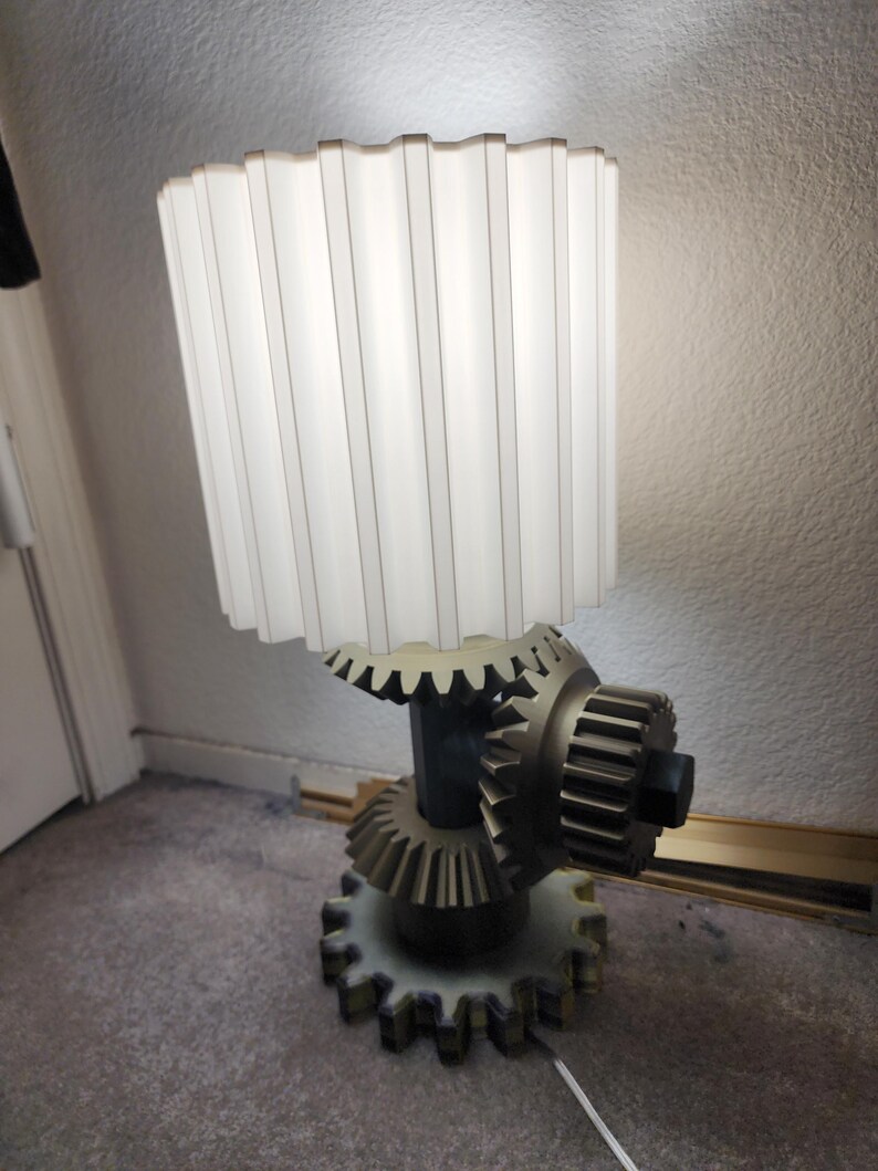 Gear Head Lamp - Industrial Design 21" Table Lamp - Etsy
