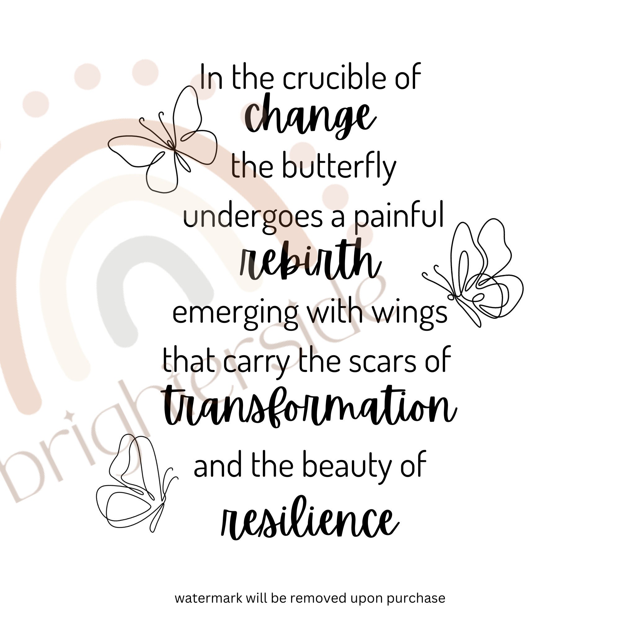Butterfly SVG, Butterfly PNG, Positive Affirmation Digital Art, Therapy ...