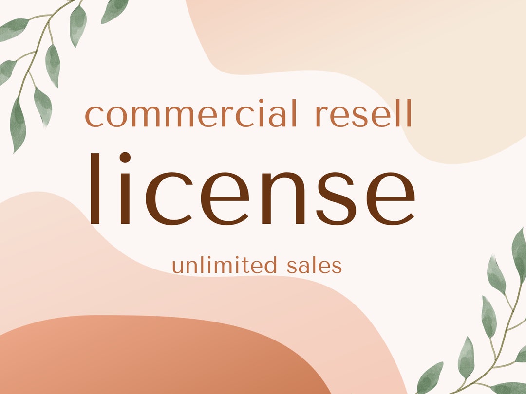 Resell License, Print on Demand, Commercial Resell, Mass Production - Etsy