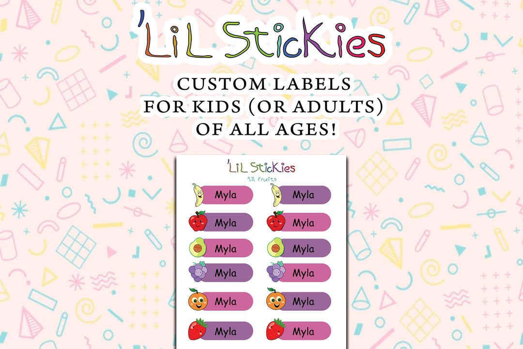 Lil Stickies 'lil Fruits Daycare Labels Personalized Labels for Kids ...