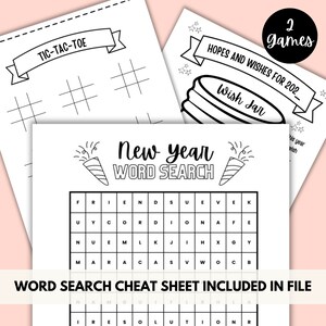 Kid's New Year Activity Bundle New Year Activity Packet for Kids - Etsy