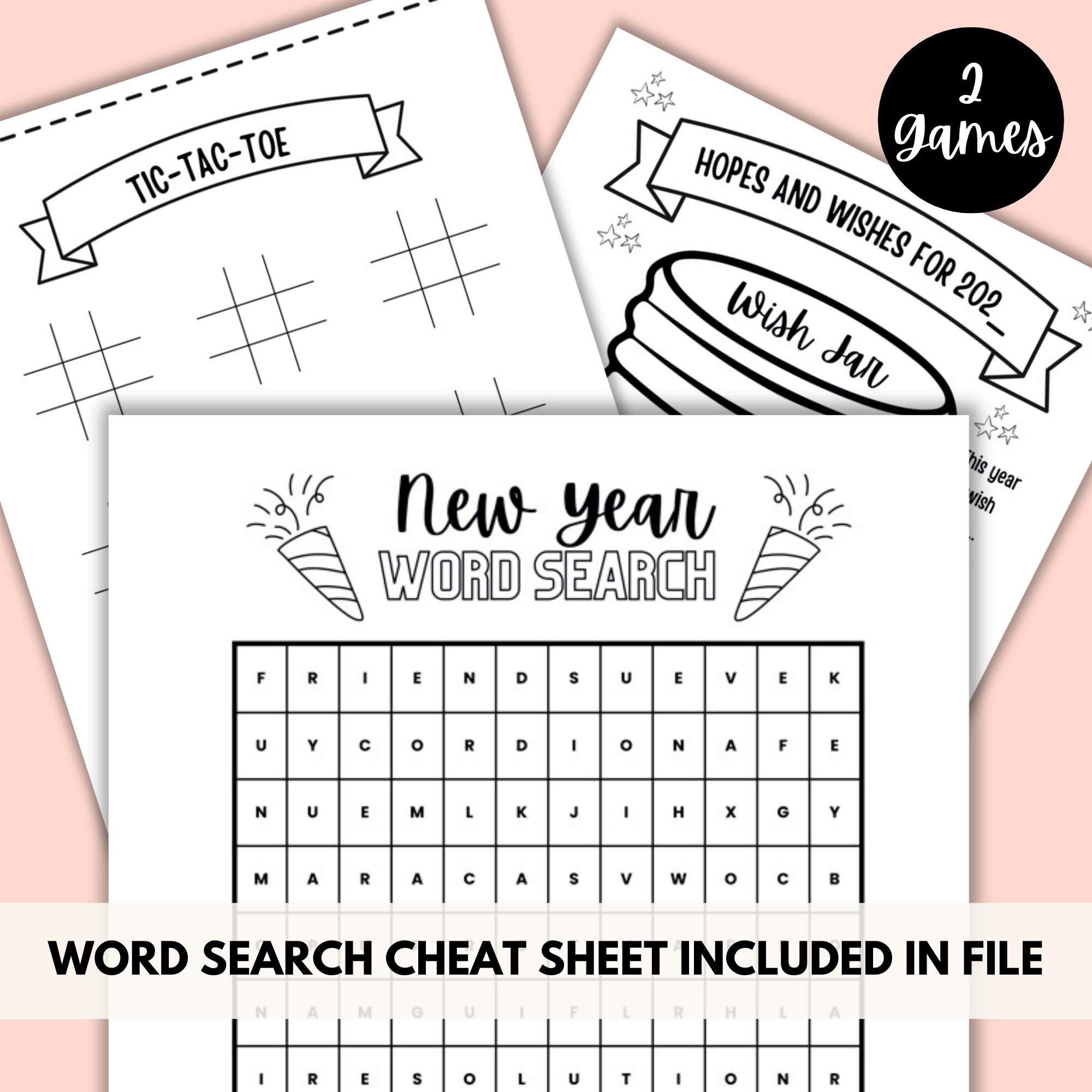 Kid's New Year Activity Bundle New Year Activity Packet for Kids - Etsy