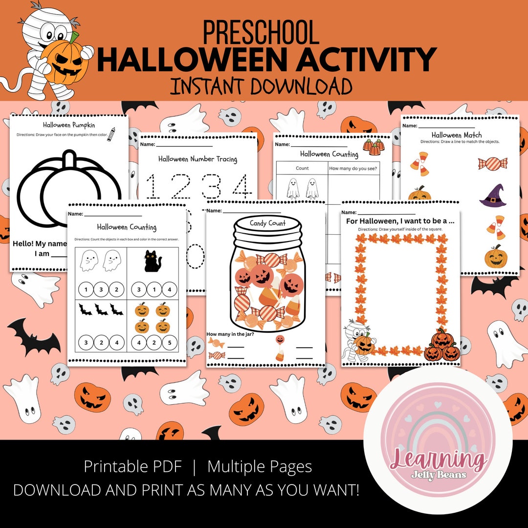 Preschool Halloween Activity Halloween Worksheets Preschool Halloween ...