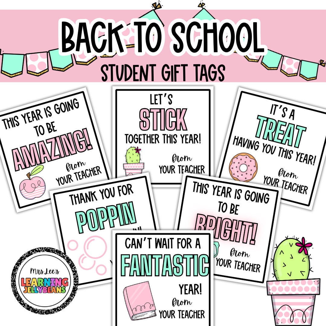 Back to School Student Gift Tags Meet the Teacher Night Editable - Etsy