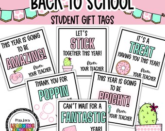 Back to School Gift Tags Editable Open House Meet the Teacher Student ...