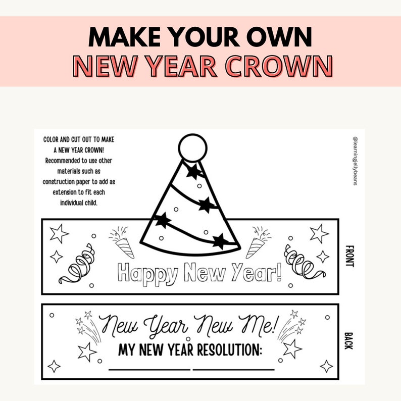 Kid's New Year Activity Bundle New Year Activity Packet for Kids - Etsy