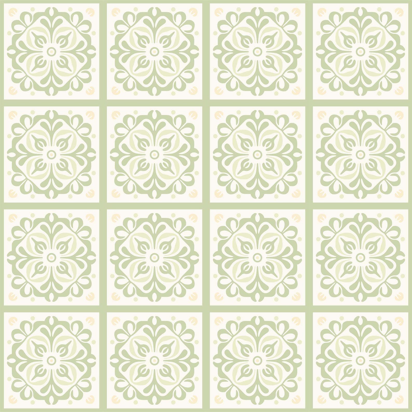 Pastel Colored Vector Drawing Tiles Pattern Floral Geometric Mosaic ...