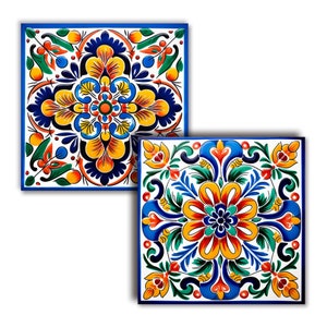 15 Mexican Style Tiles Colorful Clipart. Decoration DIY Crafts Bathroom ...