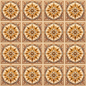 Brown Beige Vintage Spanish-style Tiles Clipart Decoration Wallpaper ...