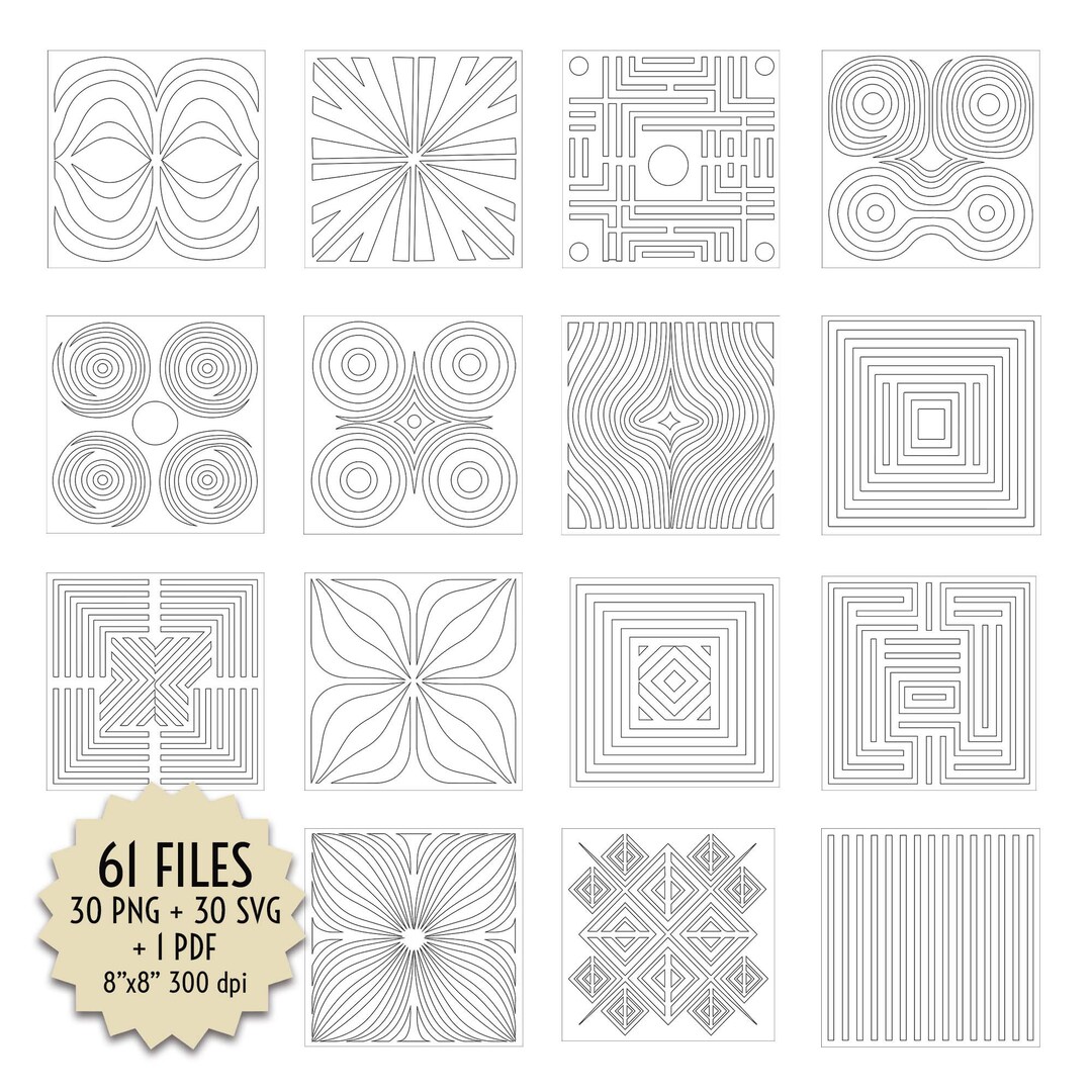 30 Customizing Modern Coloring Tile Drawing Vector Lines Mosaic Decor ...