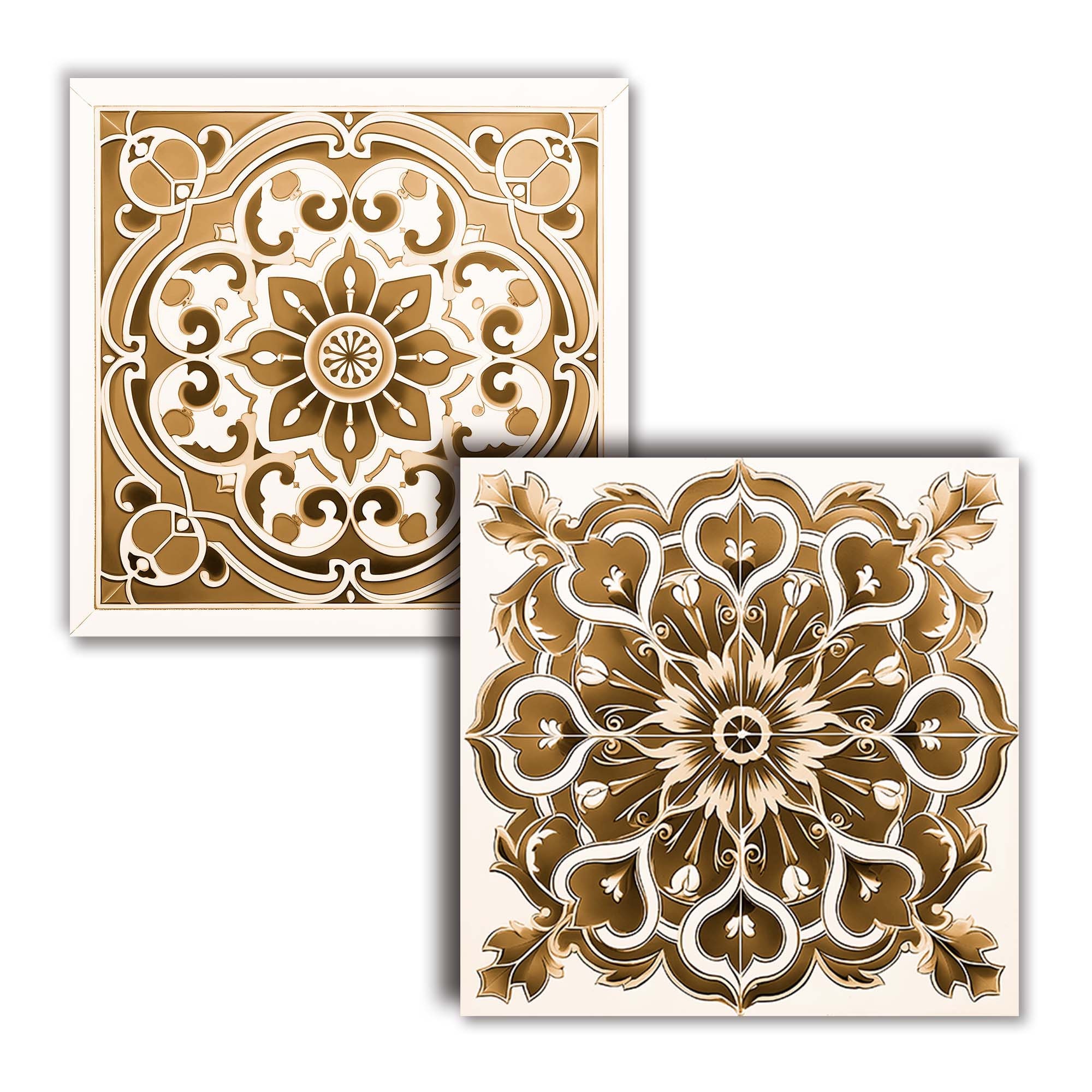 Vintage Brown Tiles Clipart: Set of 9 Spanish-style Tiles, Decoration ...