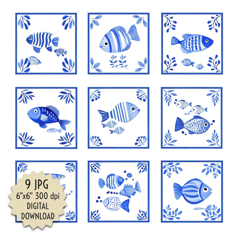 Fish Tiles - Etsy