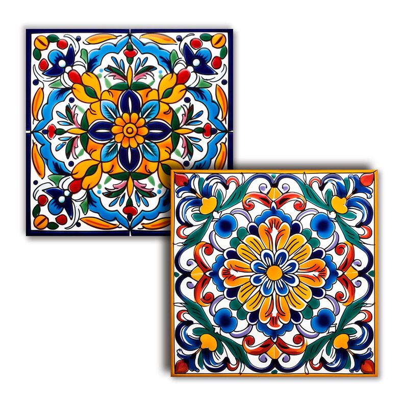 15 Mexican Style Tiles Colorful Clipart. Decoration DIY Crafts Bathroom ...