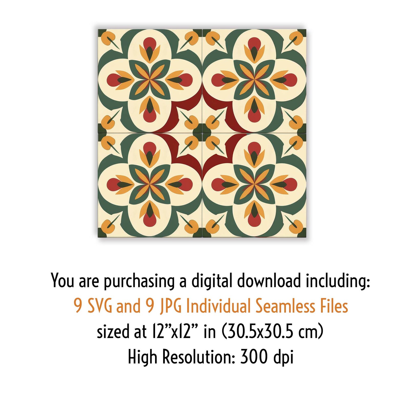Symmetrical Geometric Vector Tile Seamless Pattern Drawing Clipart ...