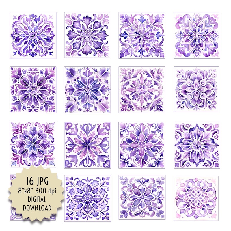 Plum Mosaic Tiles - Etsy UK