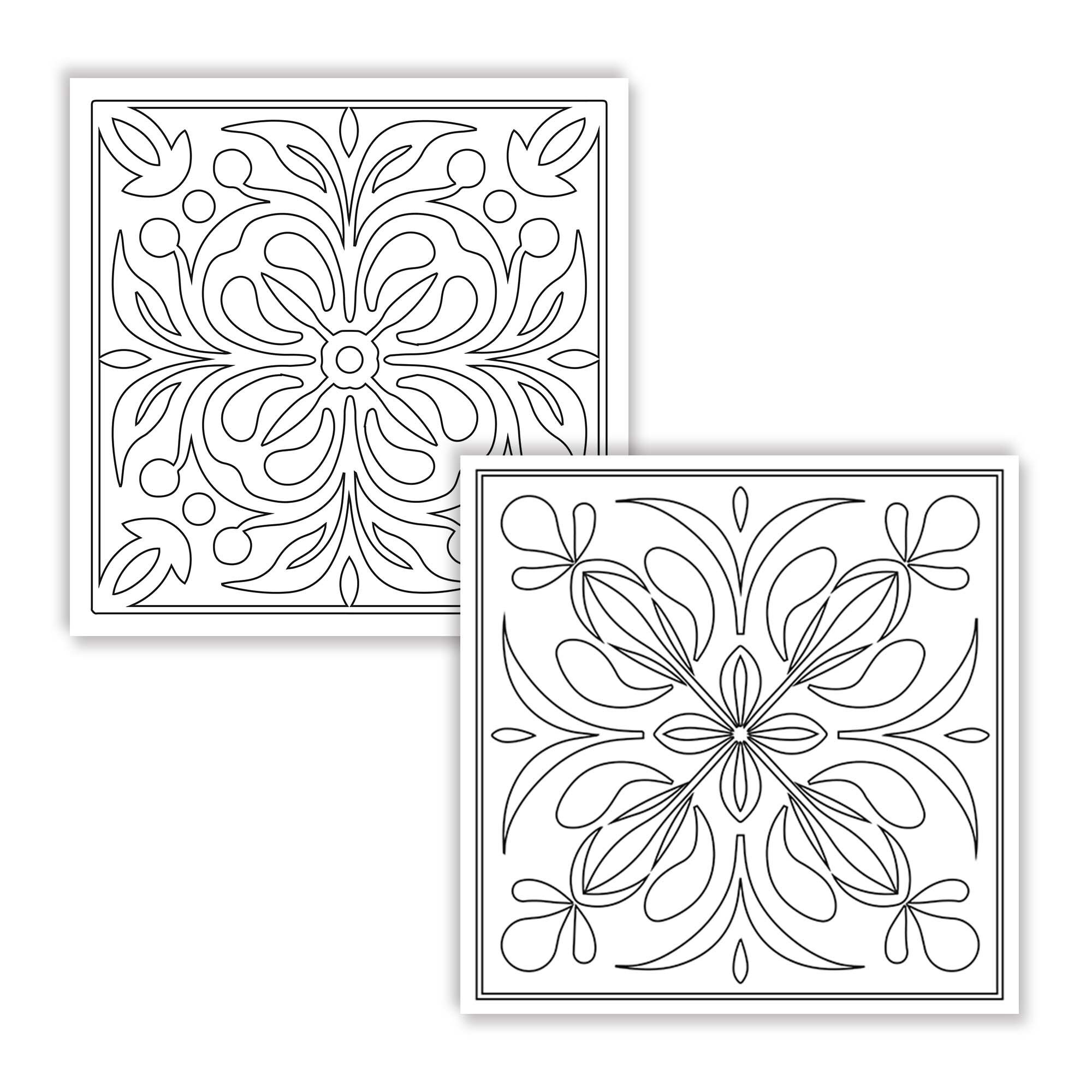 Coloring Customizing Tile Drawing Vector Black Mosaic Spanish Style ... Coloring Customizing Tile Drawing Vector Black Mosaic Spanish Style ...