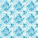 Blue Watercolor Tiles White Background Mosaic Decorative Wallpaper ...