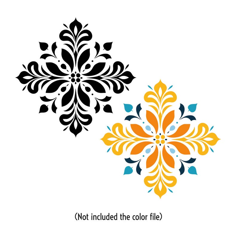 Arabesque Vector Design Set, SVG PNG, Ornamental Patterns, Printable ...