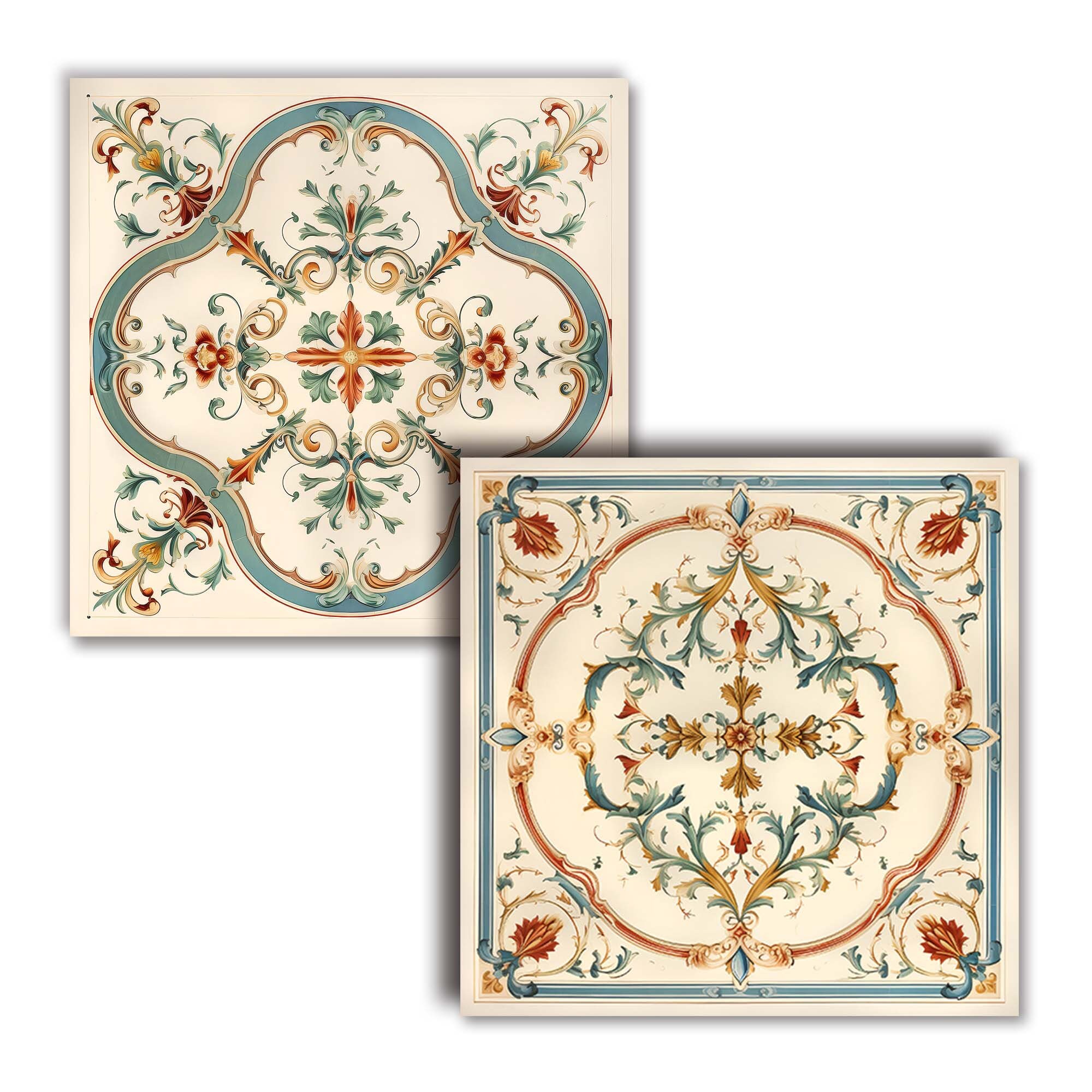 Old Antique Classic Tiles Printable Digital Download File 8x8" Mosaics ...