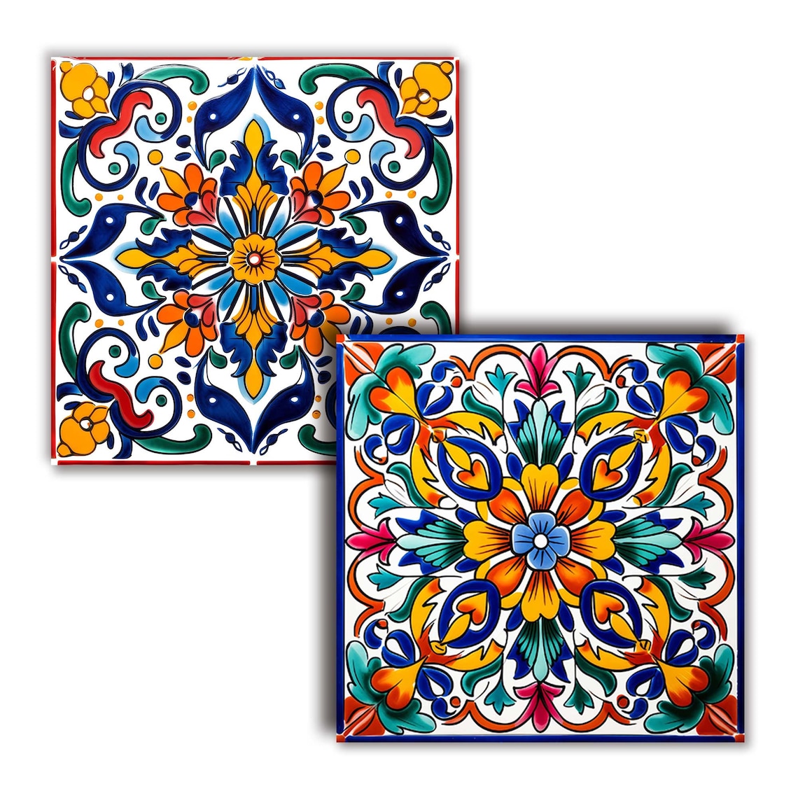 15 Mexican Style Tiles Colorful Clipart. Decoration DIY Crafts Bathroom ...