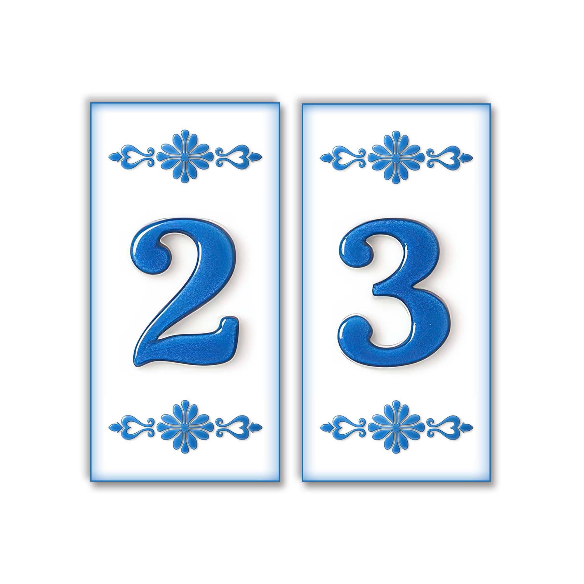 Number Tiles, Blue Ceramic, Realistic Clipart 0-9, Bright Glossy Digits ...