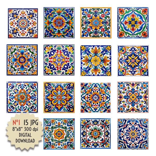 Mexican Mosaic Tiles - Etsy