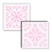 Pink Tile, White Background, SVG, Square, Geometric, Floral Pattern ...
