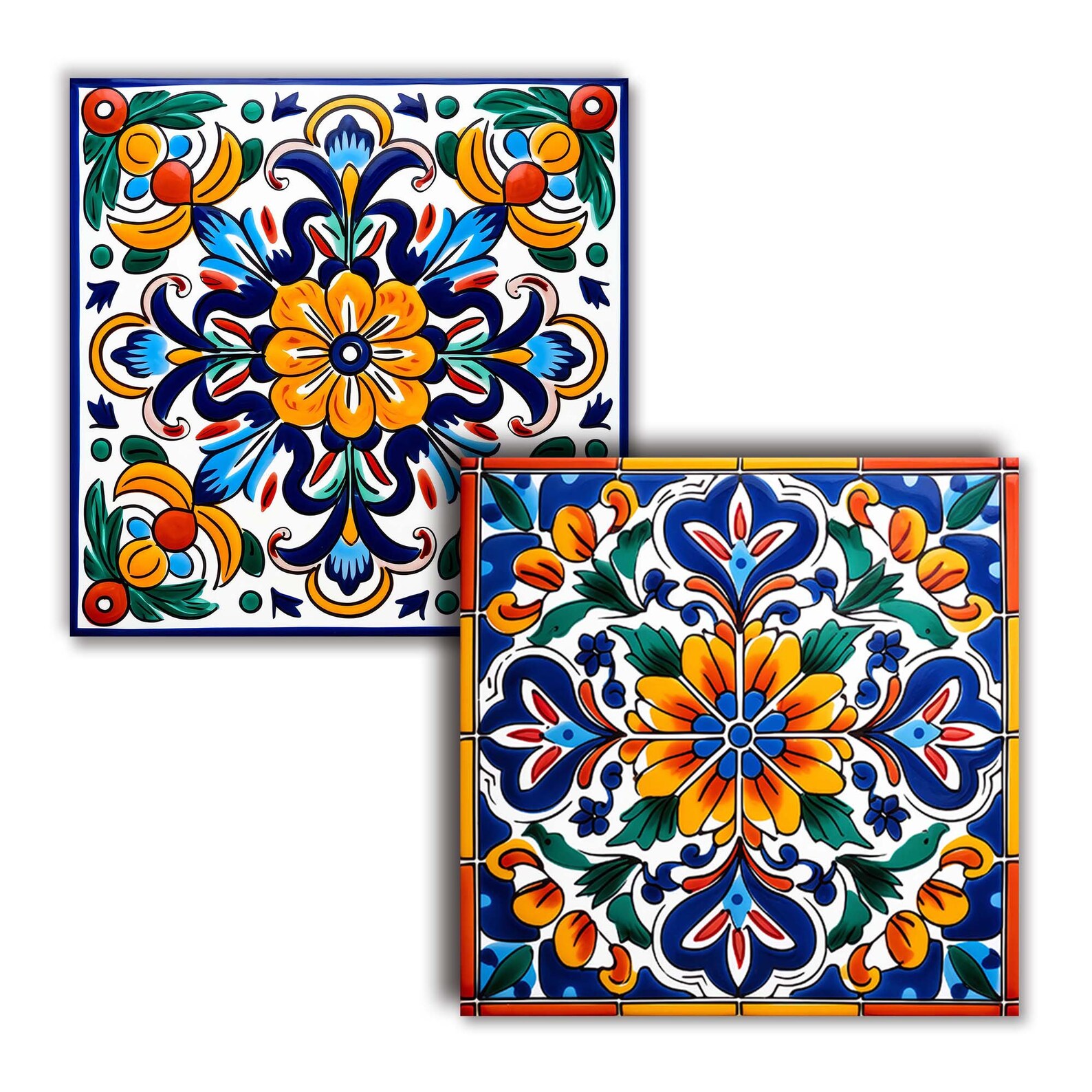 15 Mexican Style Tiles Colorful Clipart. Decoration DIY Crafts Bathroom ...