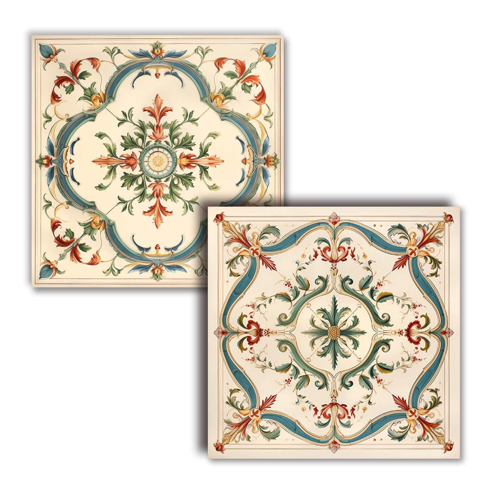 Old Antique Classic Tiles Printable Digital Download File 8x8" Mosaics ...