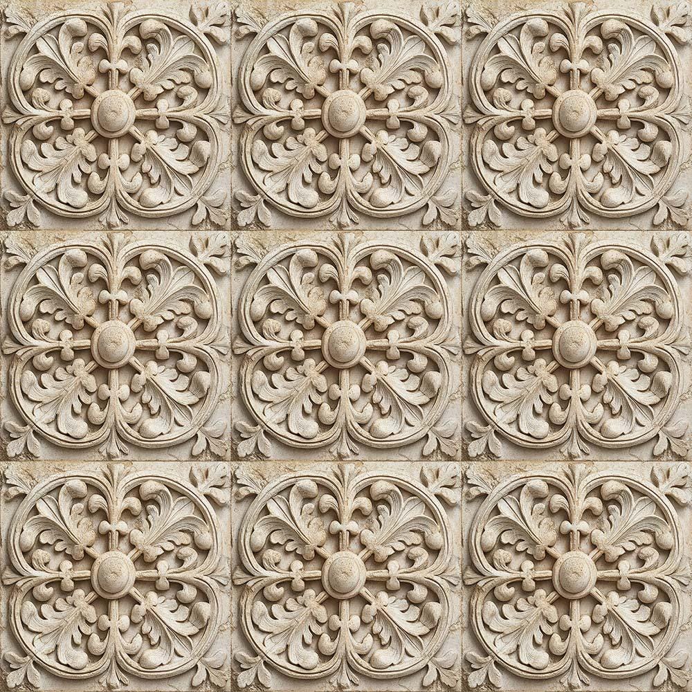 Gothic Tile Design Digital Download, Medieval Carving Clipart, Stone ...