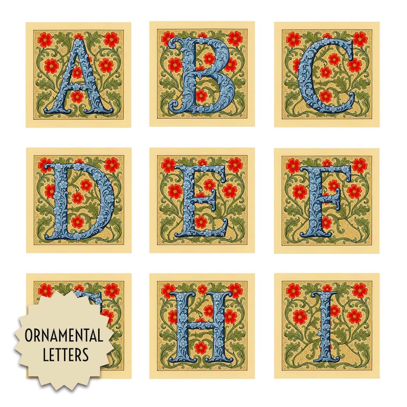 Medieval Alphabet - Etsy