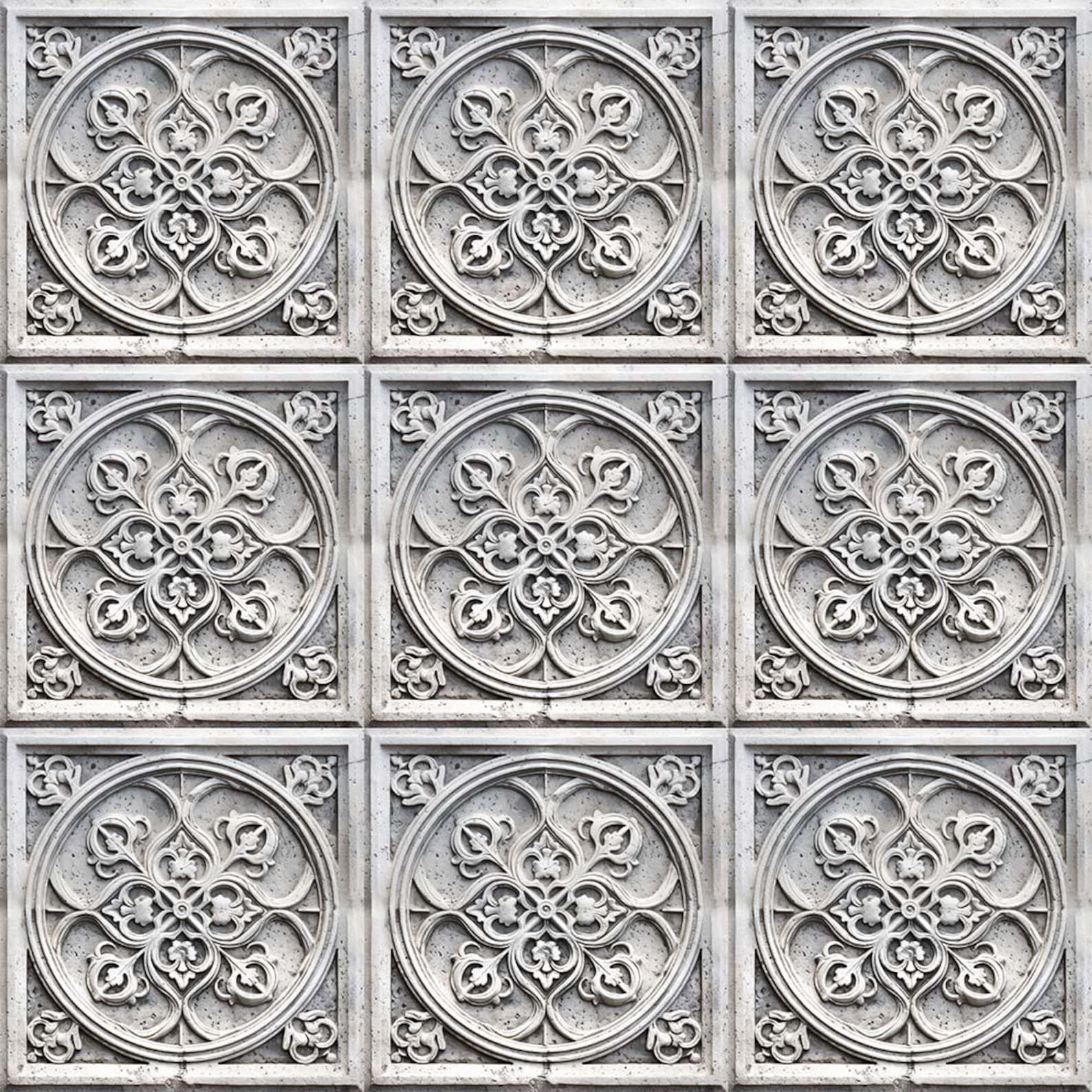 Gothic Tile Digital Set, Medieval Carvings, Stone Textures, Elegant ...