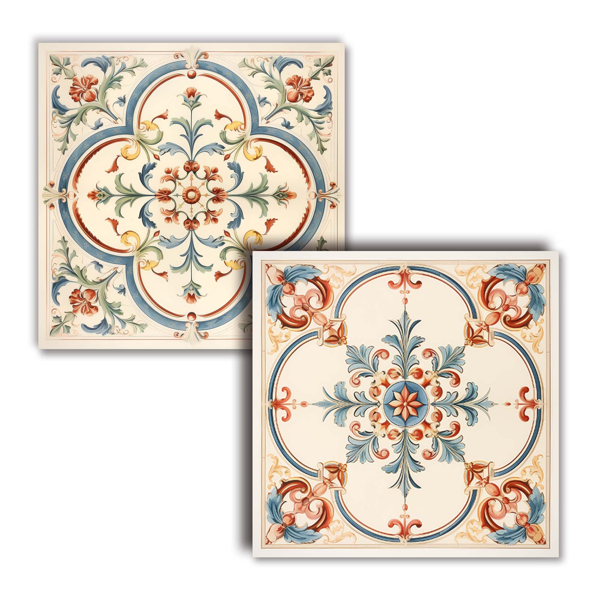 Old Antique Classic Tiles Printable Digital Download File 8x8" Mosaics ...