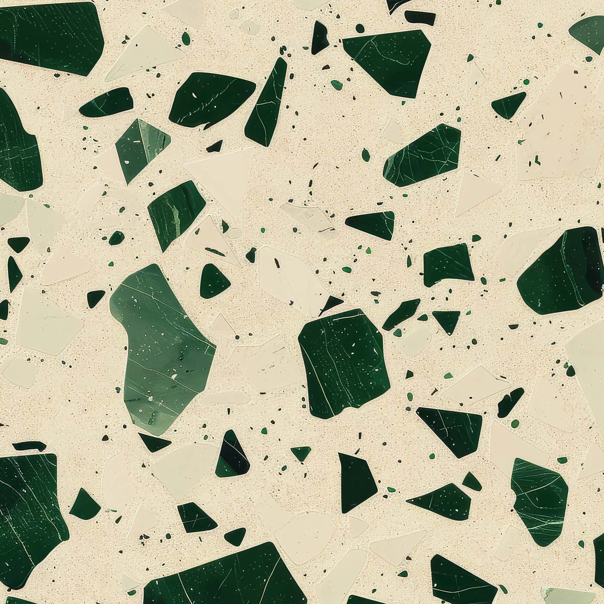 Green Terrazzo Seamless Tiles Realistic Texture Digital Design Print ...