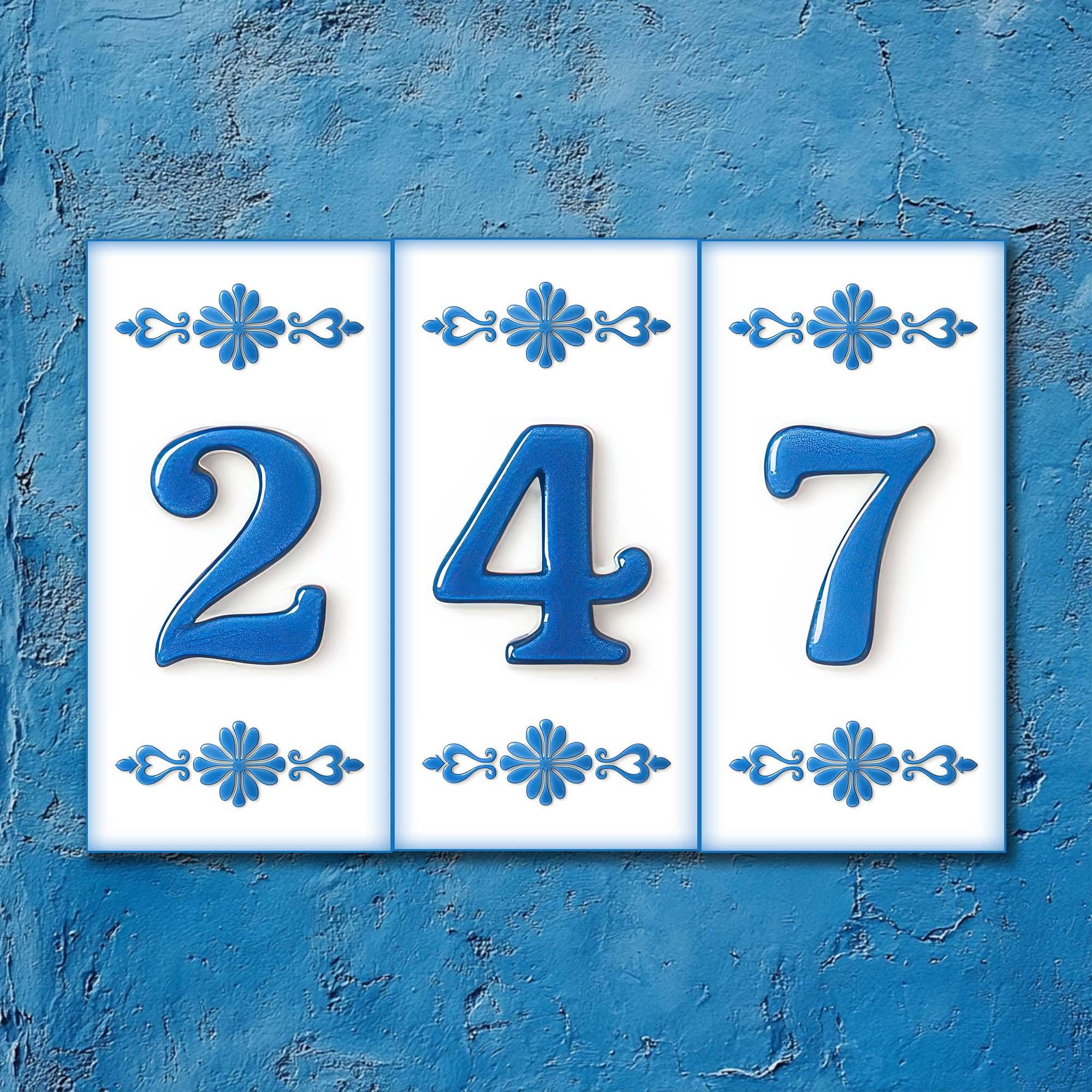 Number Tiles, Blue Ceramic, Realistic Clipart 0-9, Bright Glossy Digits ...