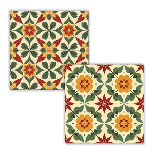 Symmetrical Geometric Vector Tile Seamless Pattern Drawing Clipart ...