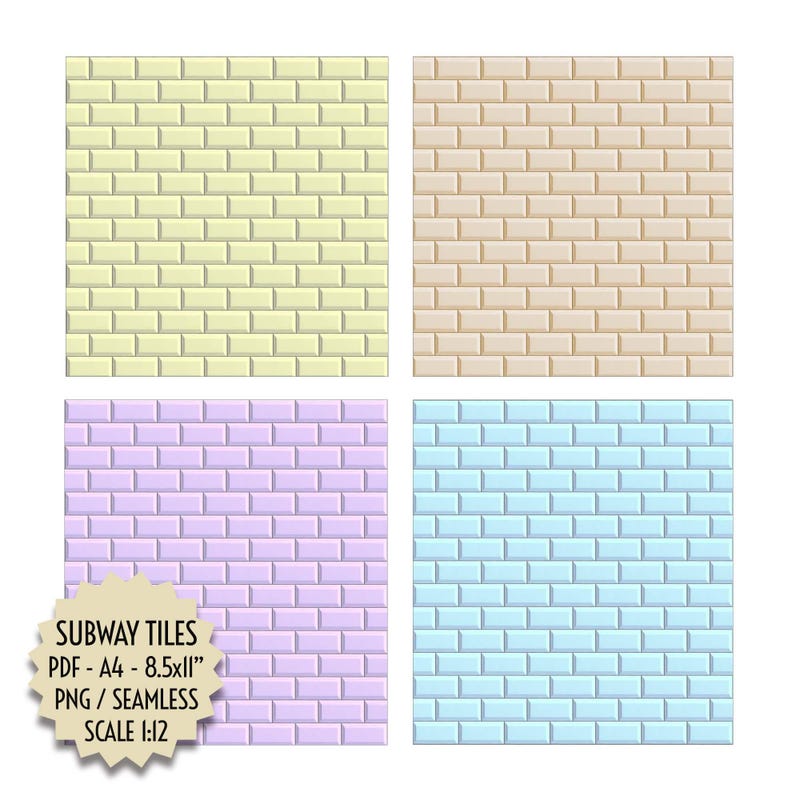 Subway Tile Wallpaper - Etsy