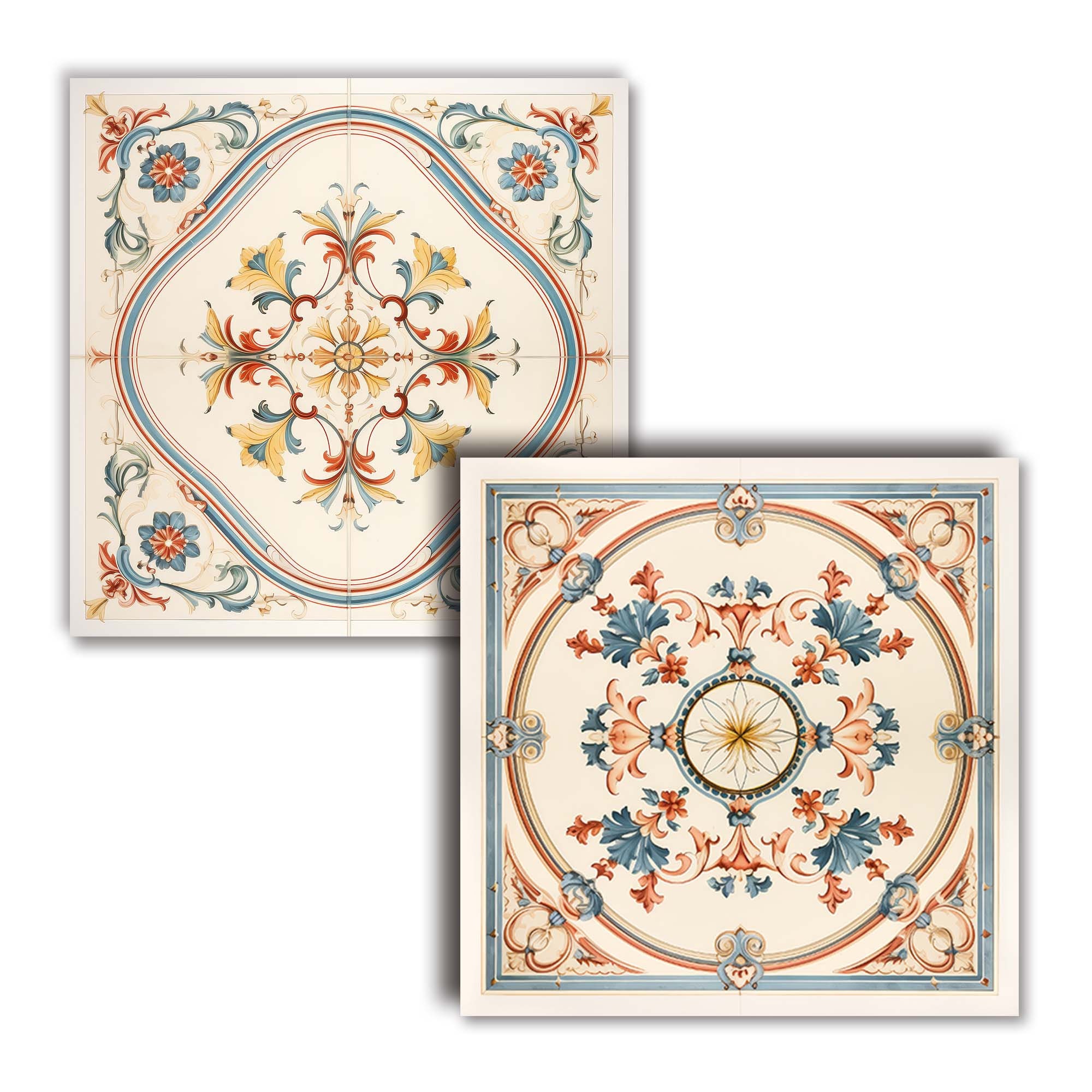 Old Antique Classic Tiles Printable Digital Download File 8x8" Mosaics ...