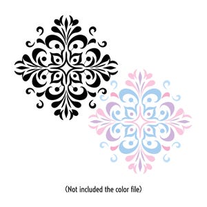 Arabesque Vector Design Set, SVG PNG, Ornamental Patterns, Printable ...