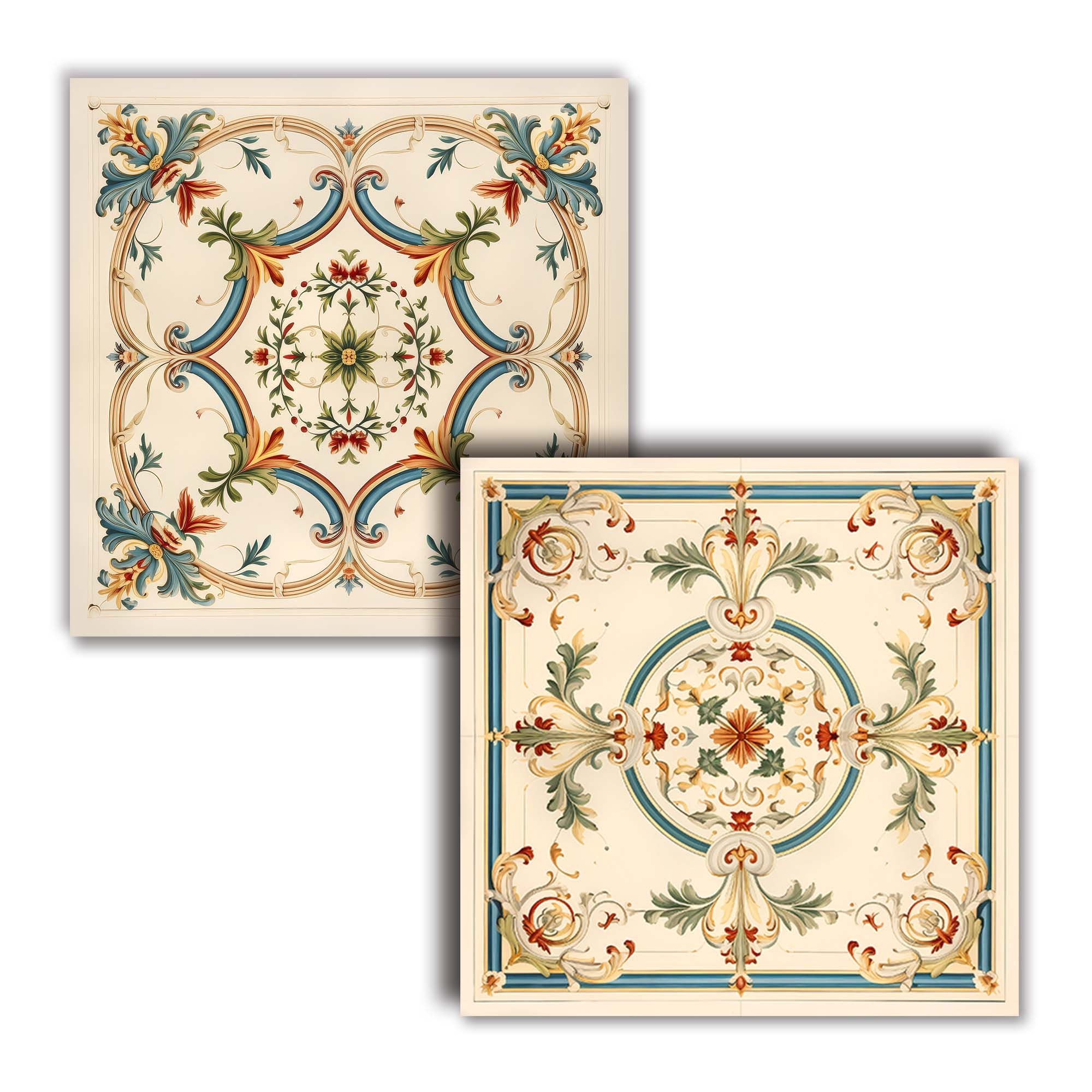 Old Antique Classic Tiles Printable Digital Download File 8x8" Mosaics ...