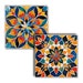 Colorful Symmetrical Geometric Tiles Kitchen Interior Decor Home Office ...