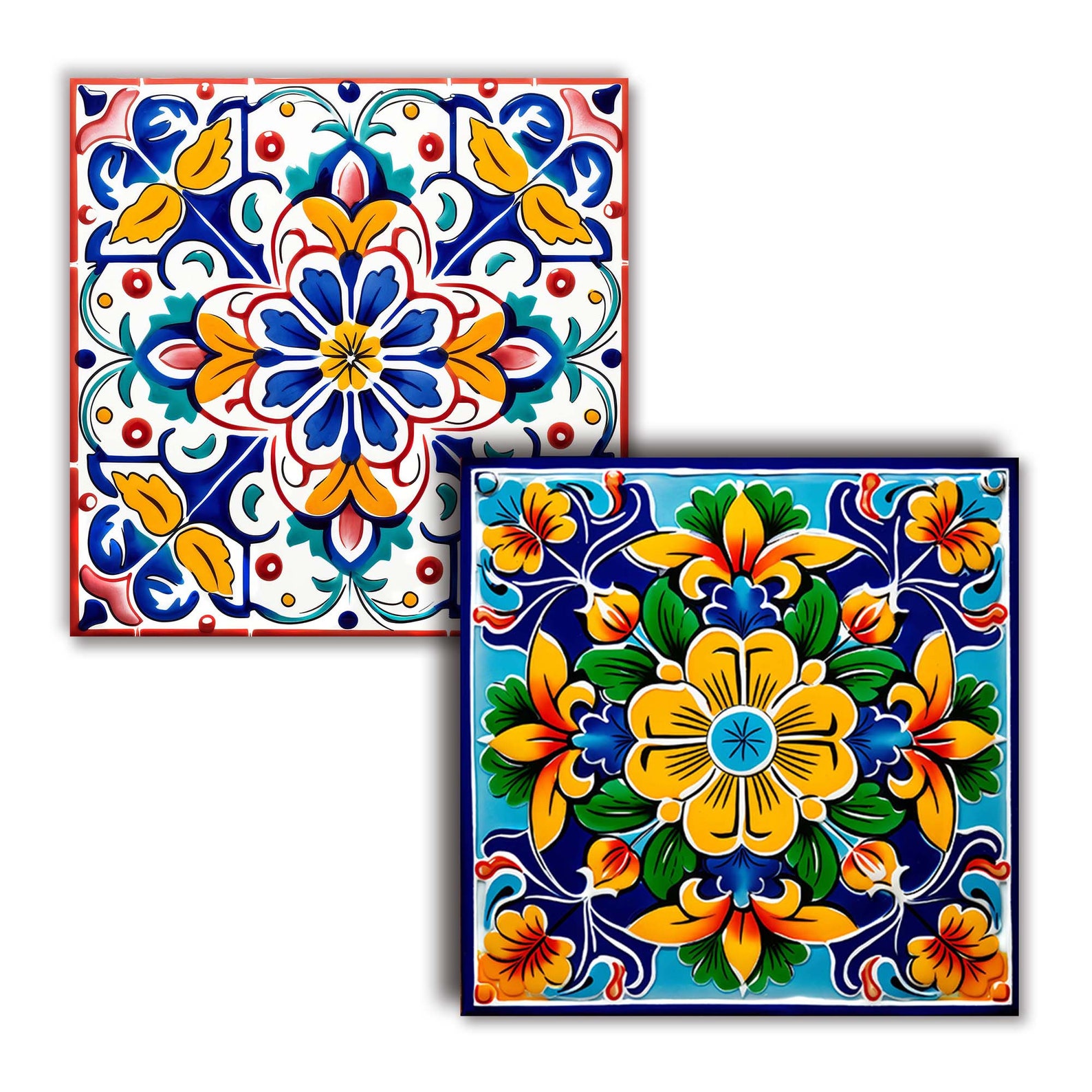 15 Mexican Style Tiles Colorful Clipart. Decoration DIY Crafts Bathroom ...