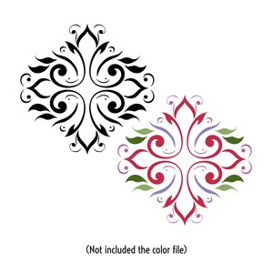 Arabesque Vectors, Minimalist Fine Line Art, Ornamental Floral, Corner ...