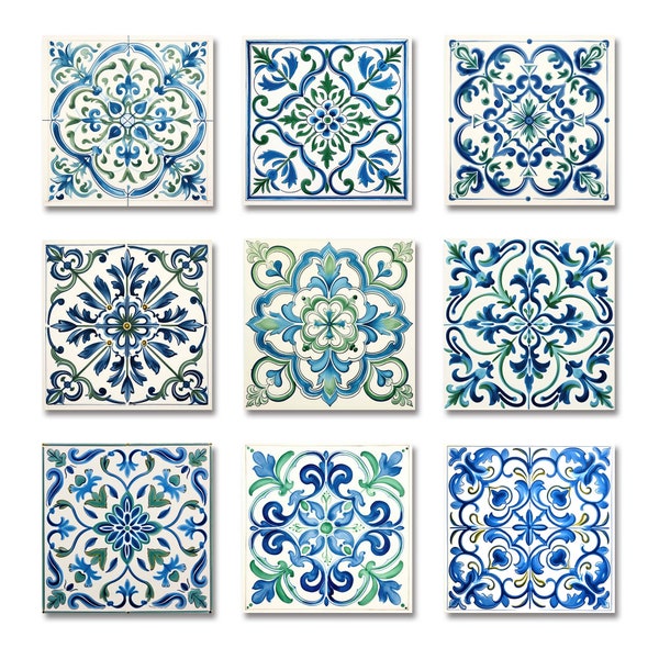 Hand Painted Tiles - Etsy