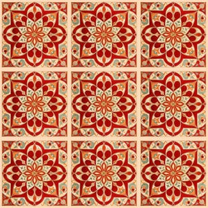 Tiles Christmas Colors, Star Design, Red Green Cream, Classic Style ...