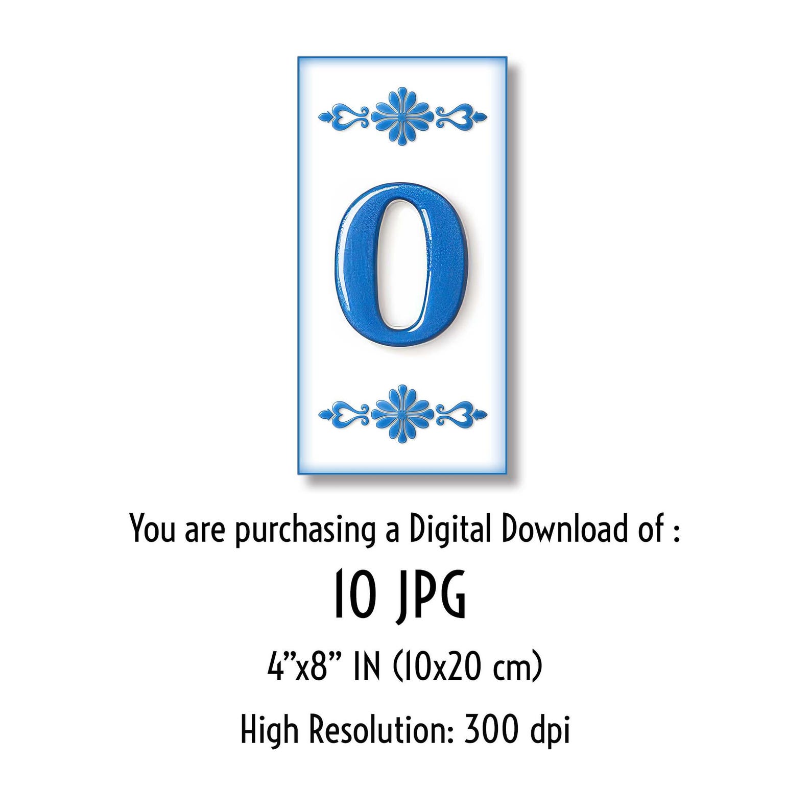 Number Tiles, Blue Ceramic, Realistic Clipart 0-9, Bright Glossy Digits ...