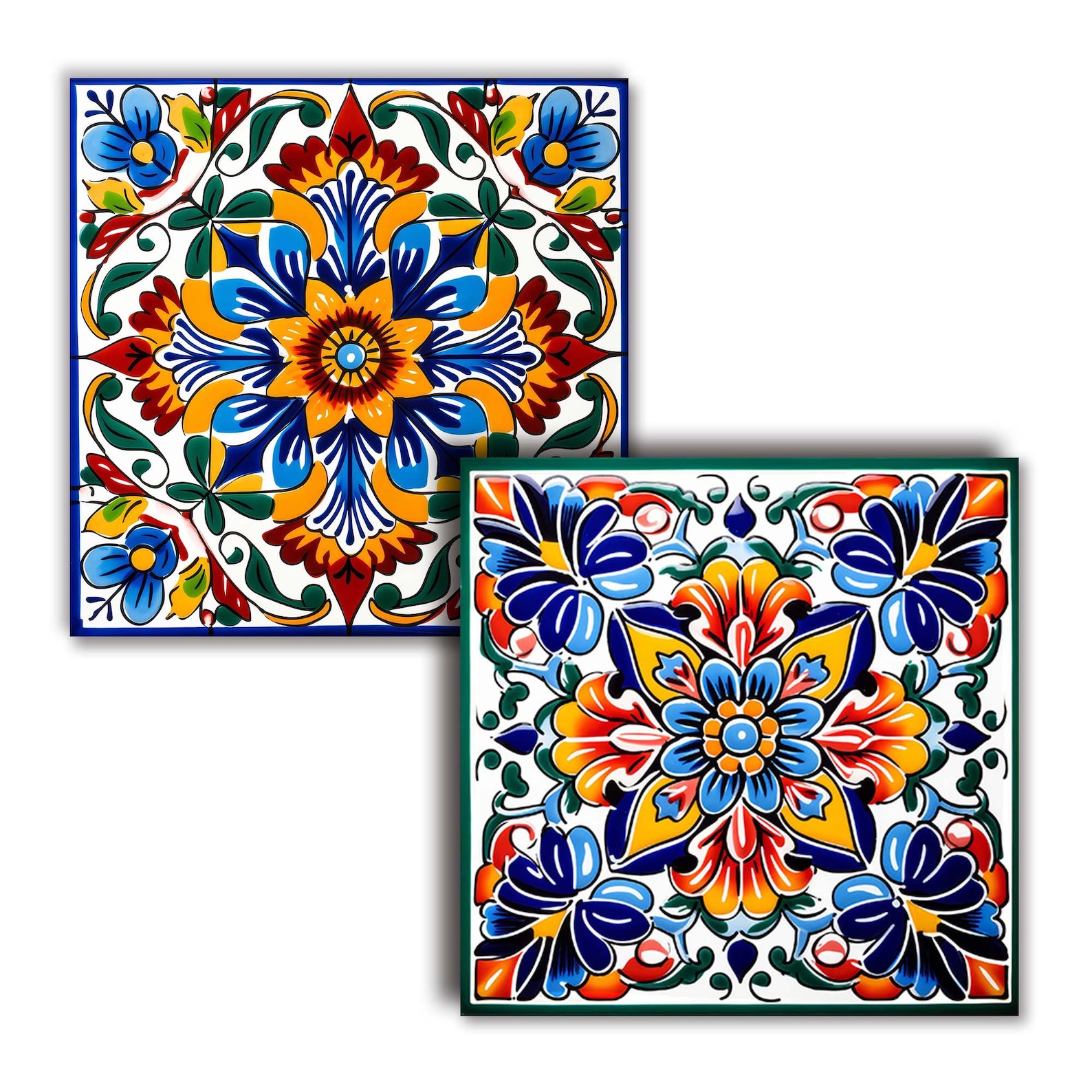 15 Mexican Style Tiles Colorful Clipart. Decoration DIY Crafts Bathroom ...